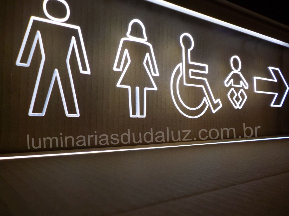 DUDALUZ - Sinalização de Emergência - Placa de Sinalização Cód: 4517 WC ...