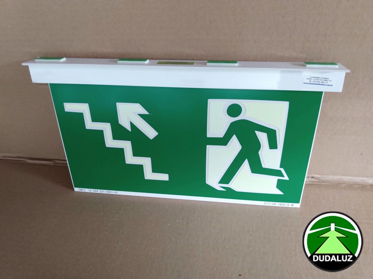 DUDALUZ - Sinalização de Emergência - PLACA S10|CÓD:046|TETO | PVC (2mm ...